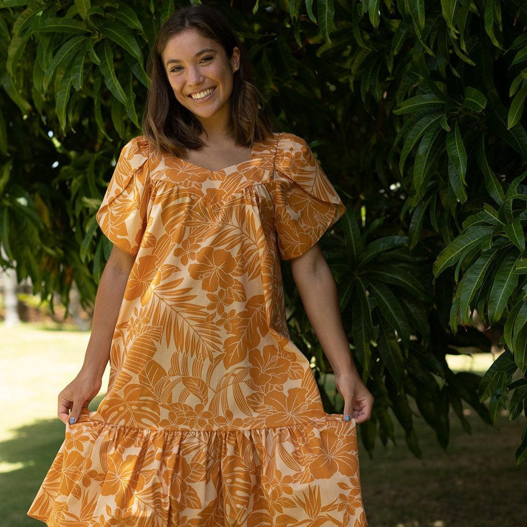 Hibiscus Leaf Short Muumuu, Made in Hawaii – Ninth Isle