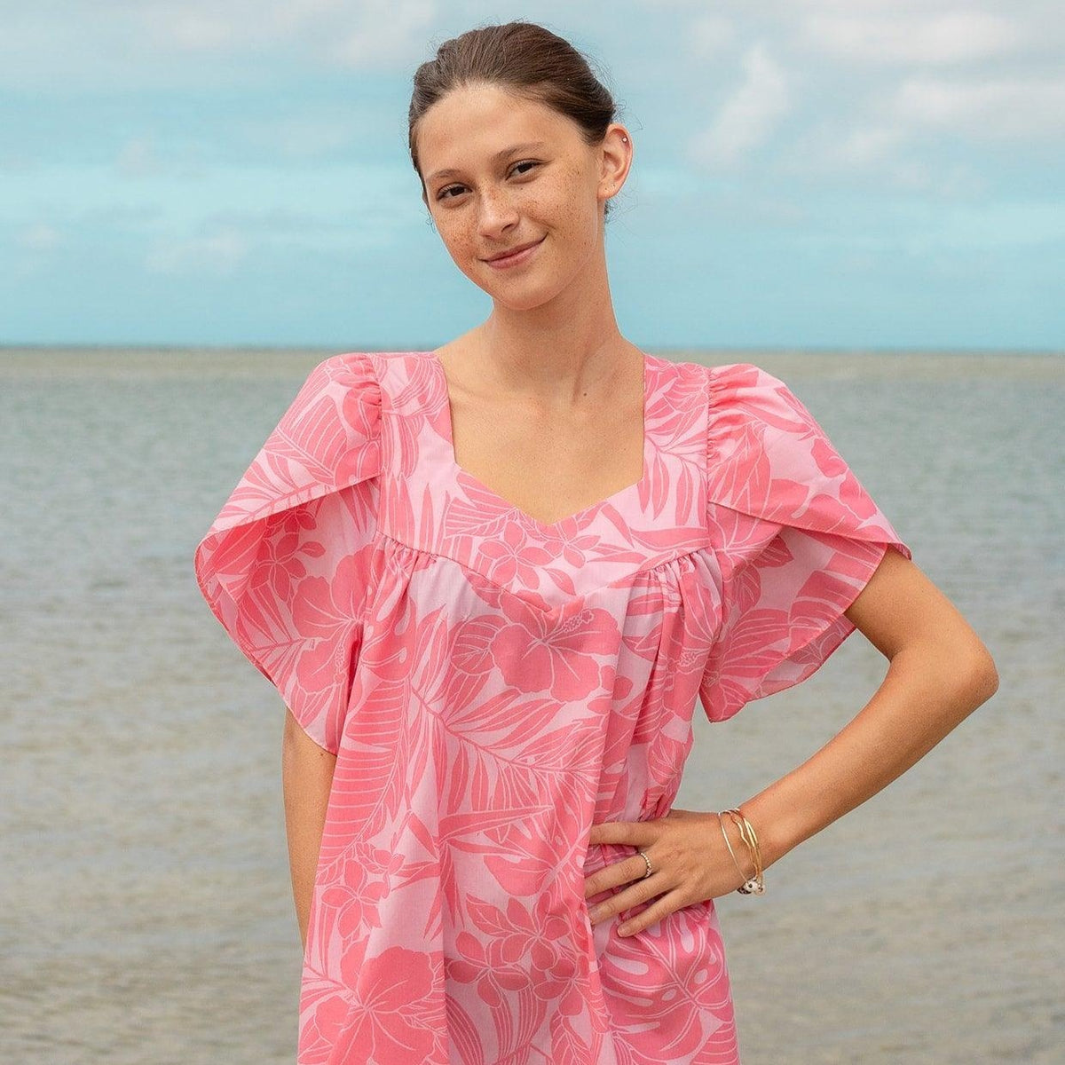 Hibiscus Leaf Short Muumuu, Made in Hawaii – Ninth Isle
